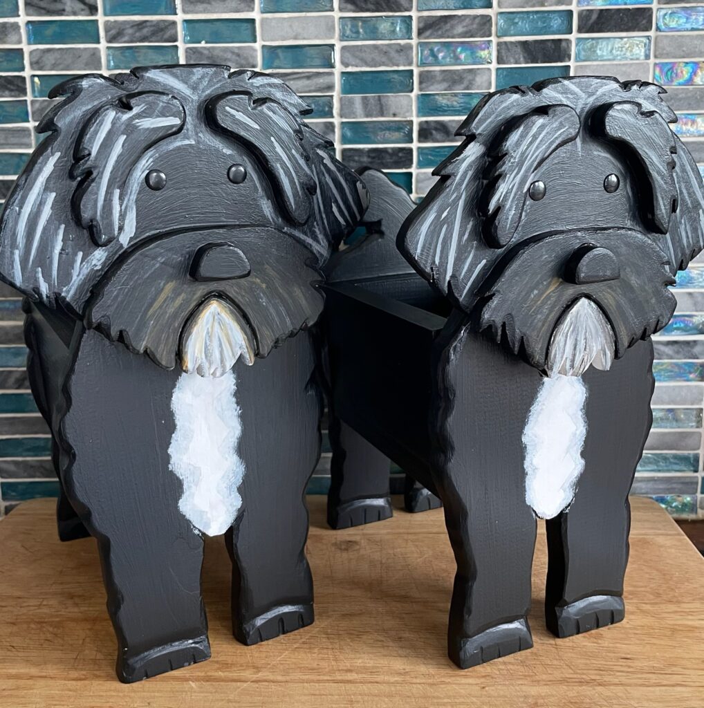 Seeing Double With These Cavapoo Dog Planters | The Joey Tree Woodcraft