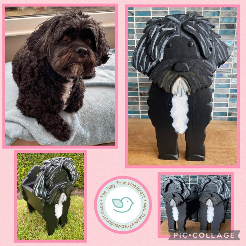 Seeing Double With These Cavapoo Dog Planters | The Joey Tree Woodcraft